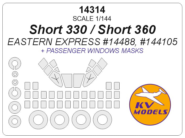 KVモデル 14314 1/144 Short 330 / Short 360 (イースタンエクスプレス) with passenger w ...