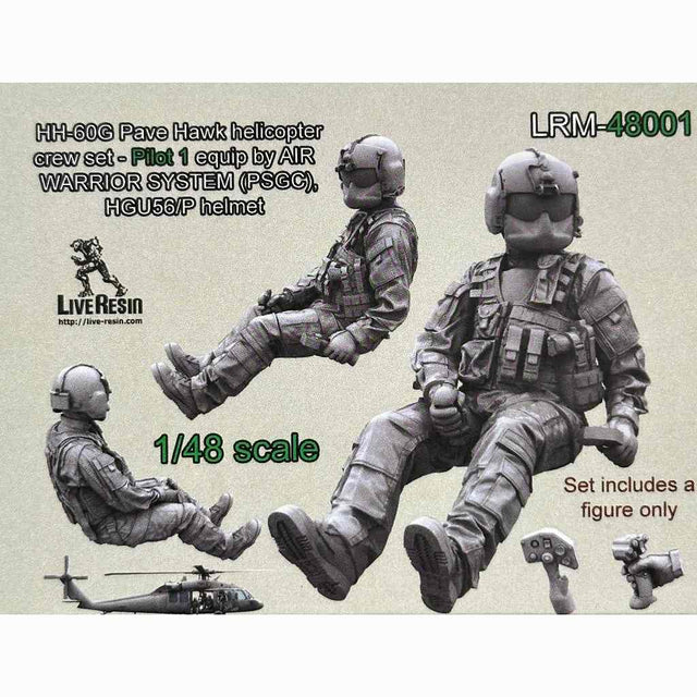 ライブレジン LRM48001 1/48 現用 アメリカ HH-60G ペイブホークパイロット 1 – ホビーショップ パンツァーレーア