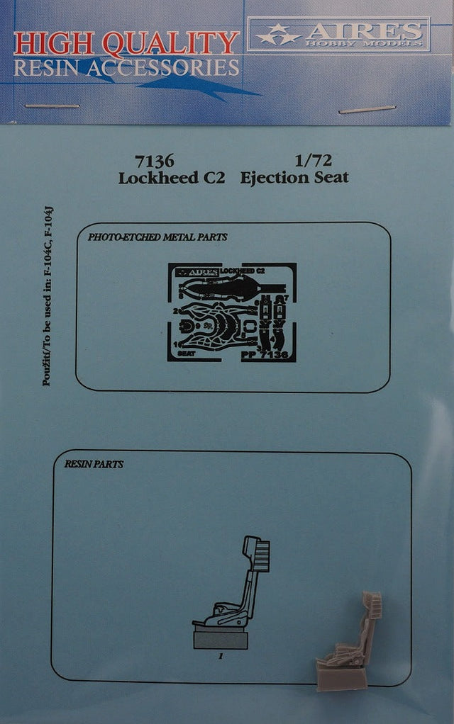 アイリス 7136 1/72 ロッキード C2 イジェクションシート (F-104C/F-104J)(汎用) – ホビーショップ パンツァーレーア