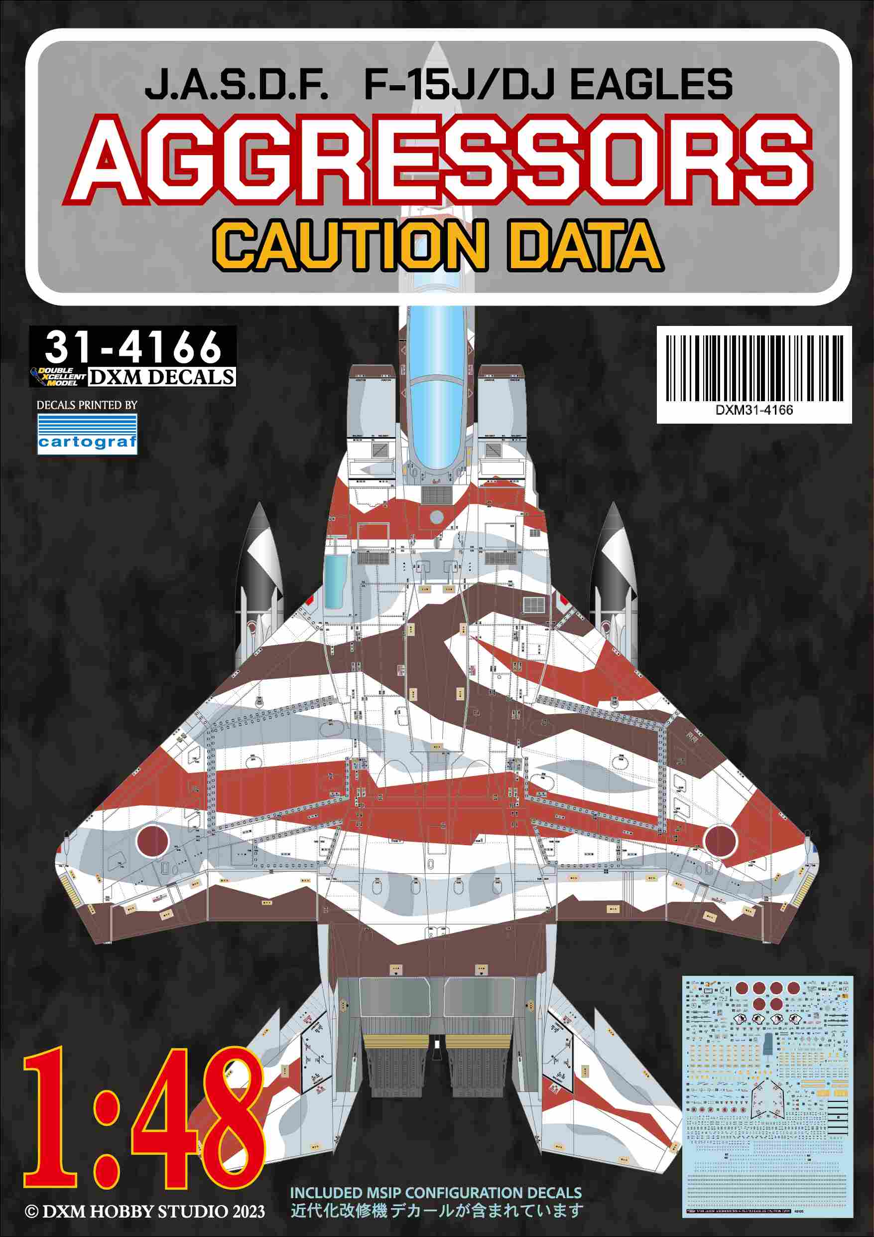 DXM 1/48 31-4166 航空自衛隊 F-15J/DJ アグレッサー コーションデータ – ホビーショップ レギュラス